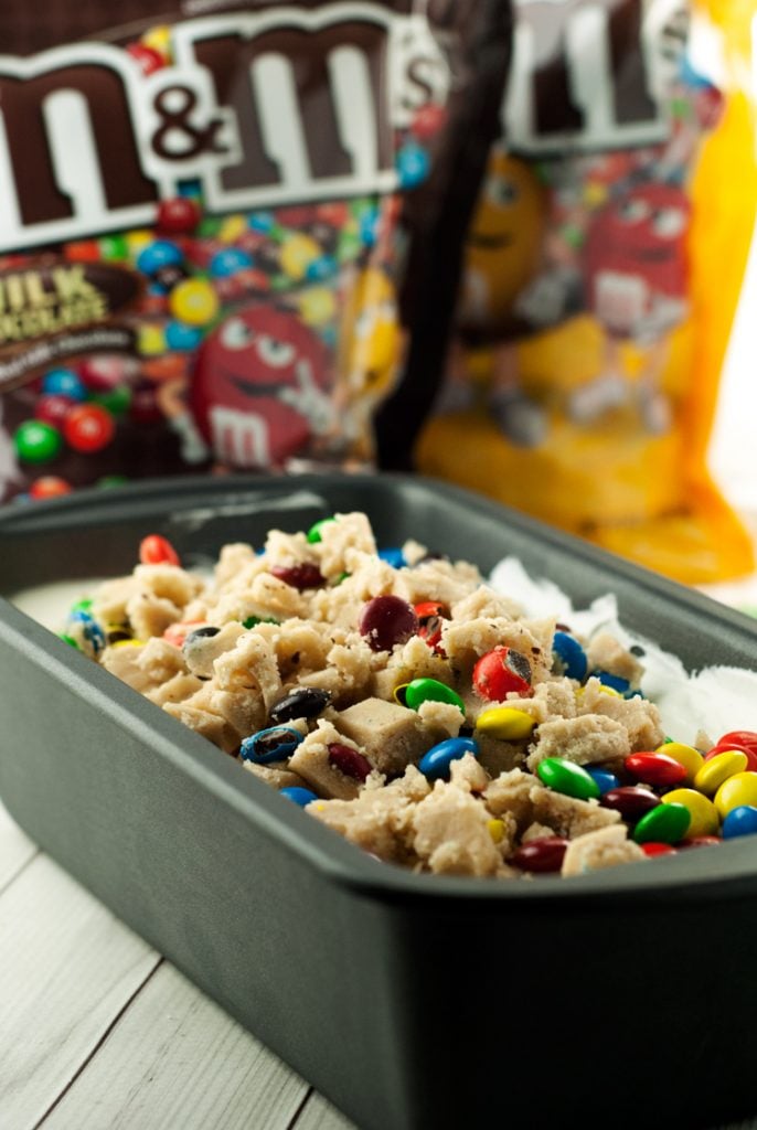 No Churn M&M's® Cookie Dough Ice Cream • A Simple Pantry