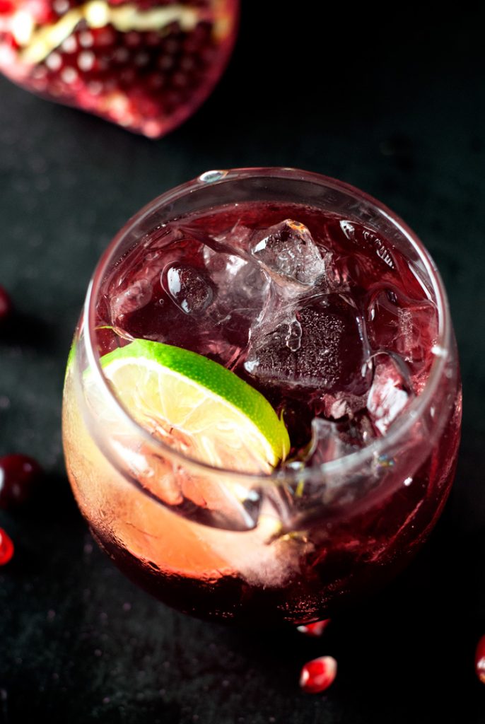 Pomegranate Lime Spritzer • A Simple Pantry