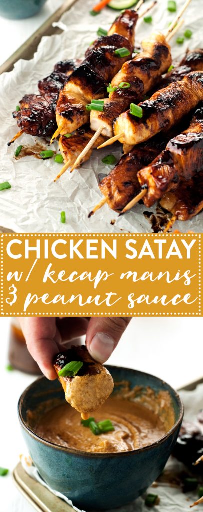 Chicken Satay with Kecap Manis & Peanut Sauce • A Simple Pantry