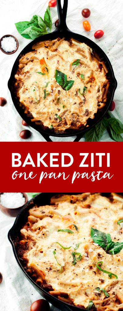 Baked Ziti One Pan Pasta • A Simple Pantry
