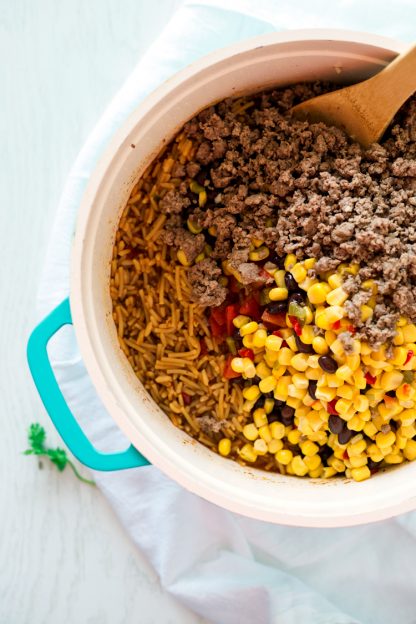 Cheesy Mexican Chili Rice • A Simple Pantry