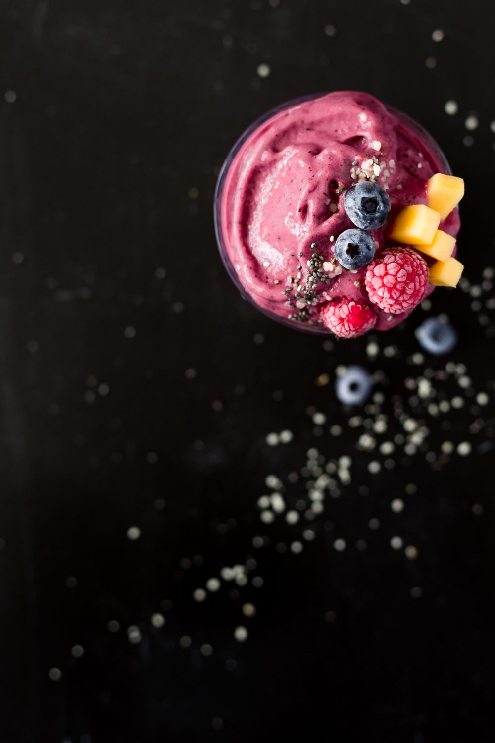 Probiotic Mango Berry Tropical Smoothie Recipe • A Simple Pantry