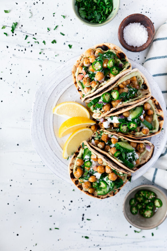 Deconstructed Falafel Pita Tacos • A Simple Pantry