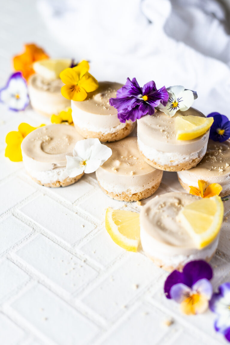 Mini Lemon Vegan Cheesecakes Recipe • A Simple Pantry