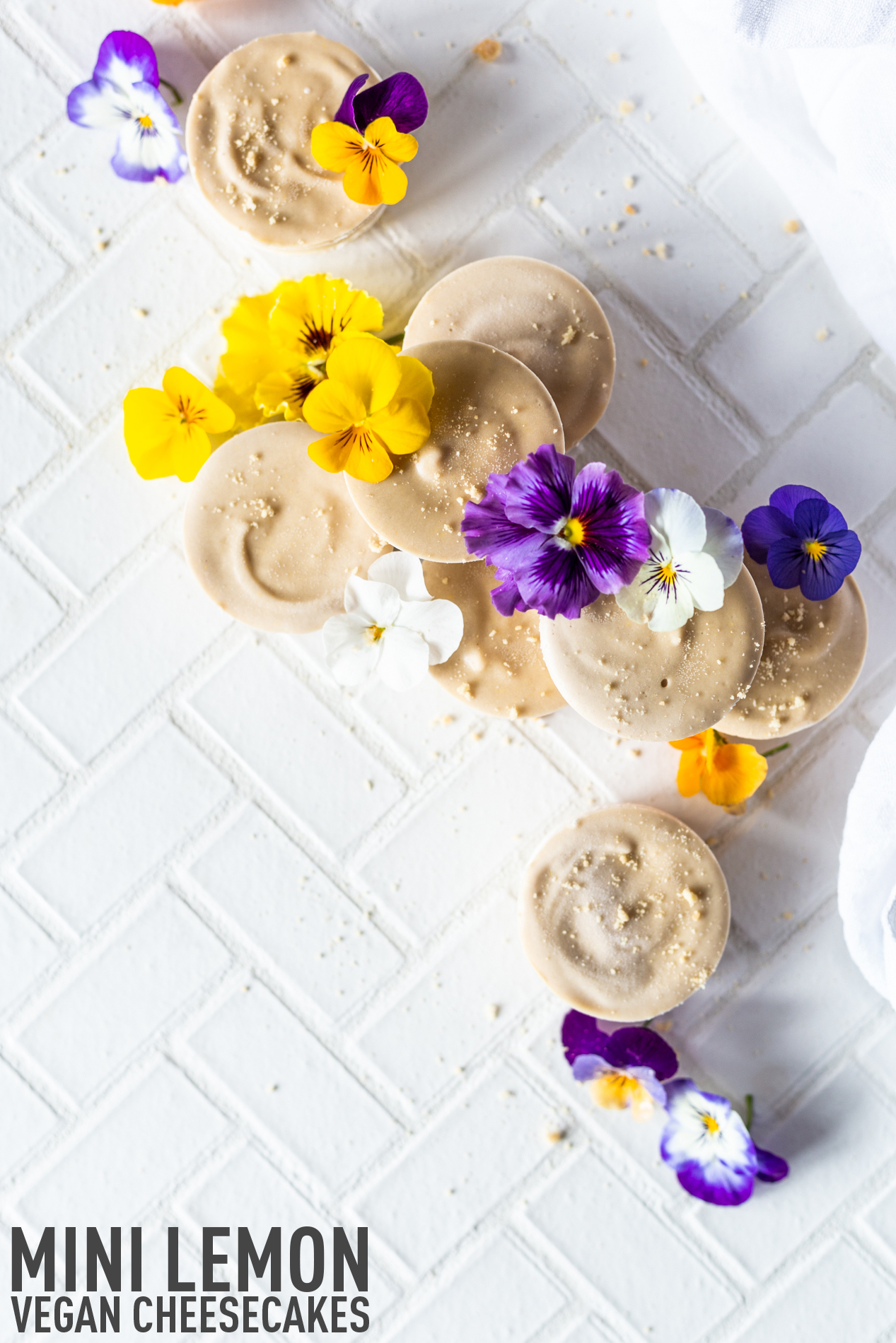 Mini Lemon Vegan Cheesecakes Recipe • A Simple Pantry