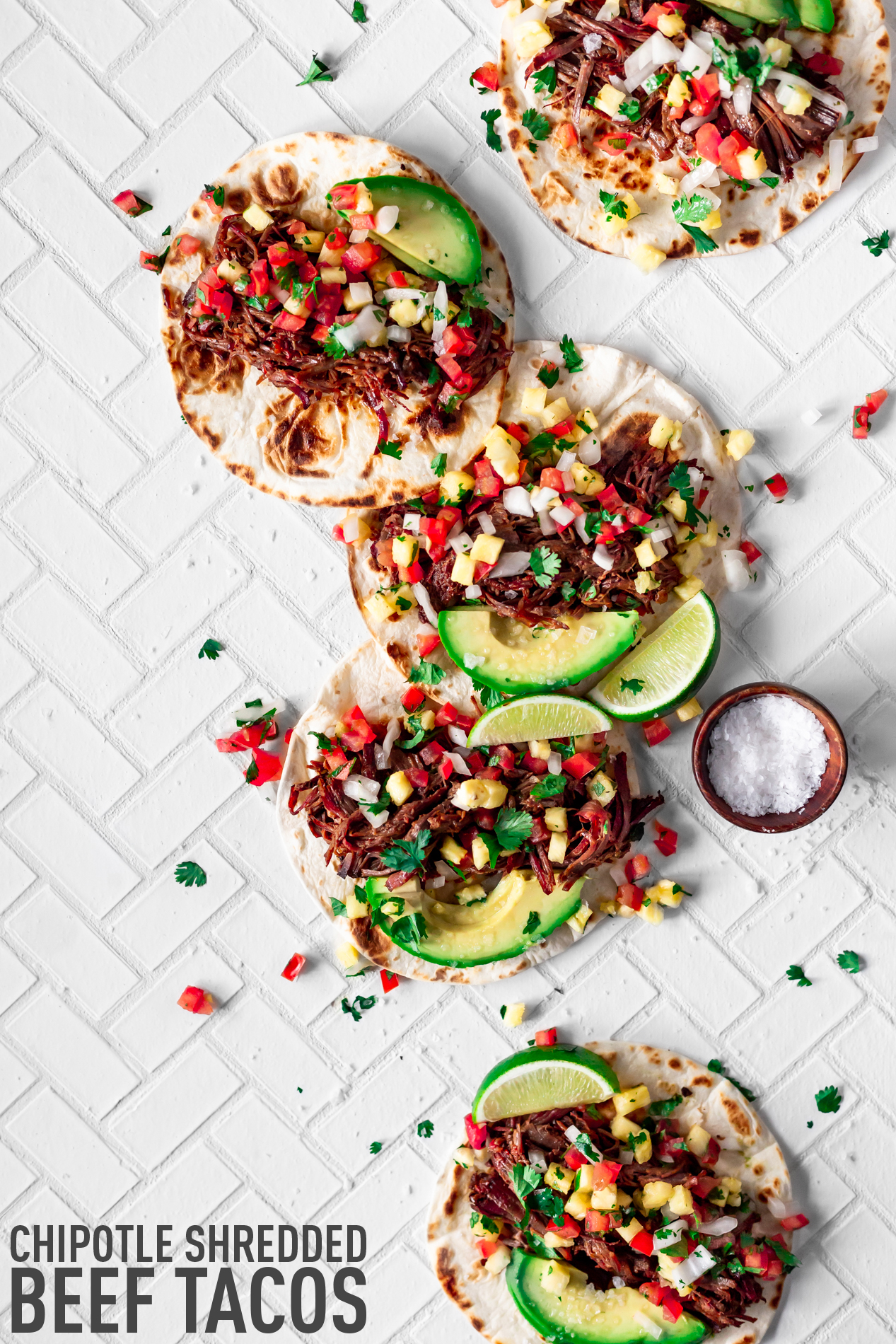 Chipotle Shredded Beef Tacos with Pineapple Pico • A Simple Pantry