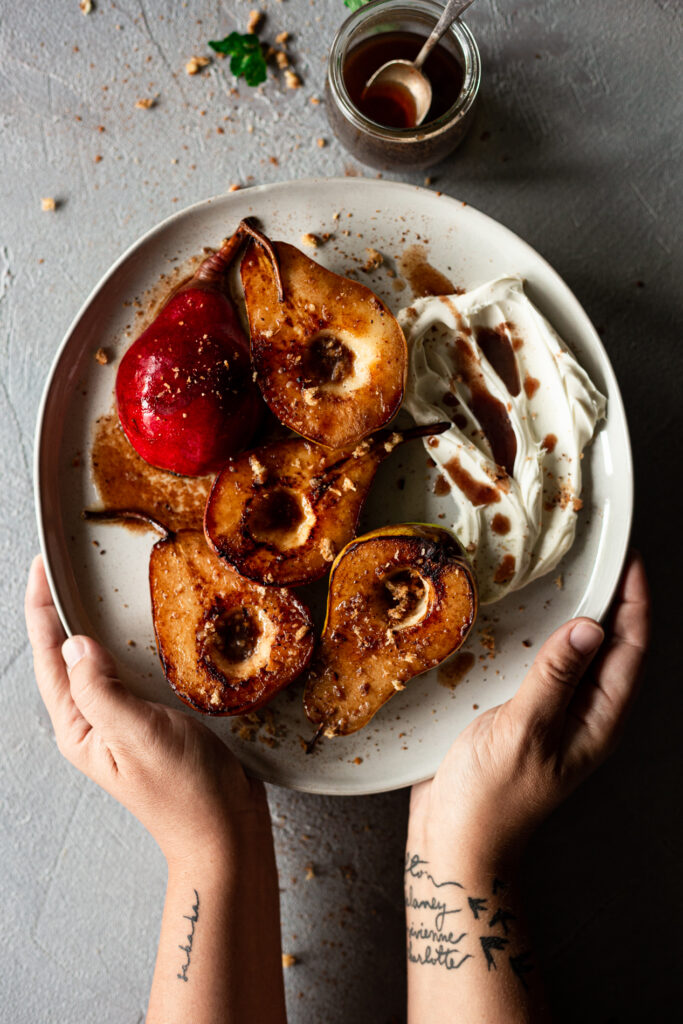Roasted Pears with Honey-Spiced Browned Butter • A Simple Pantry
