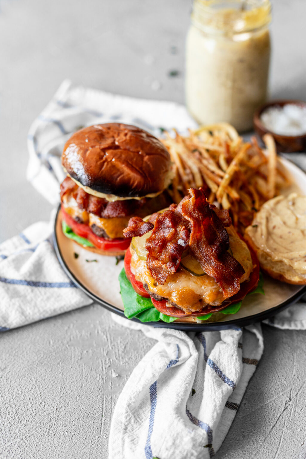 Bacon Lover's Smash Burger Recipe with Bacon Aioli • A Simple Pantry