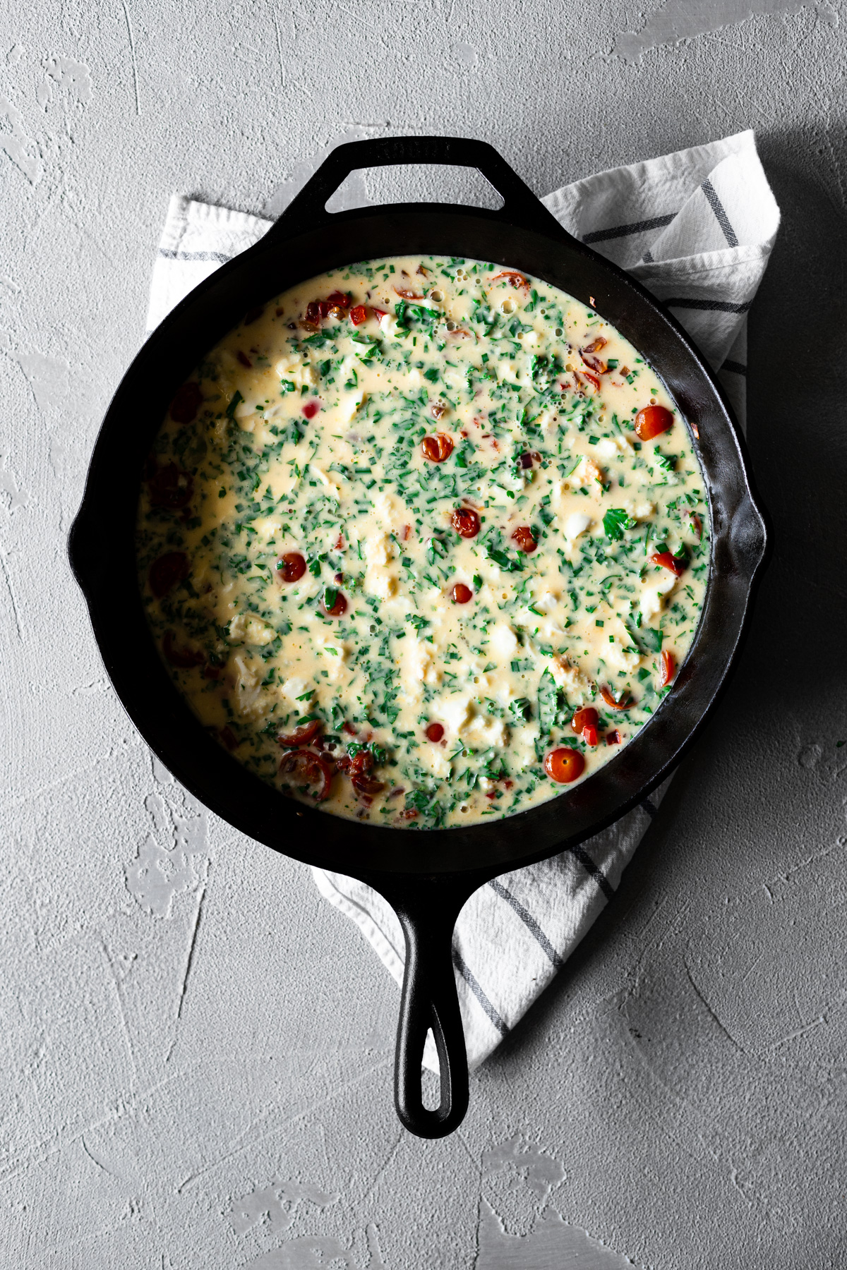 Herby Red Bell Pepper Baked Frittata Recipe • A Simple Pantry