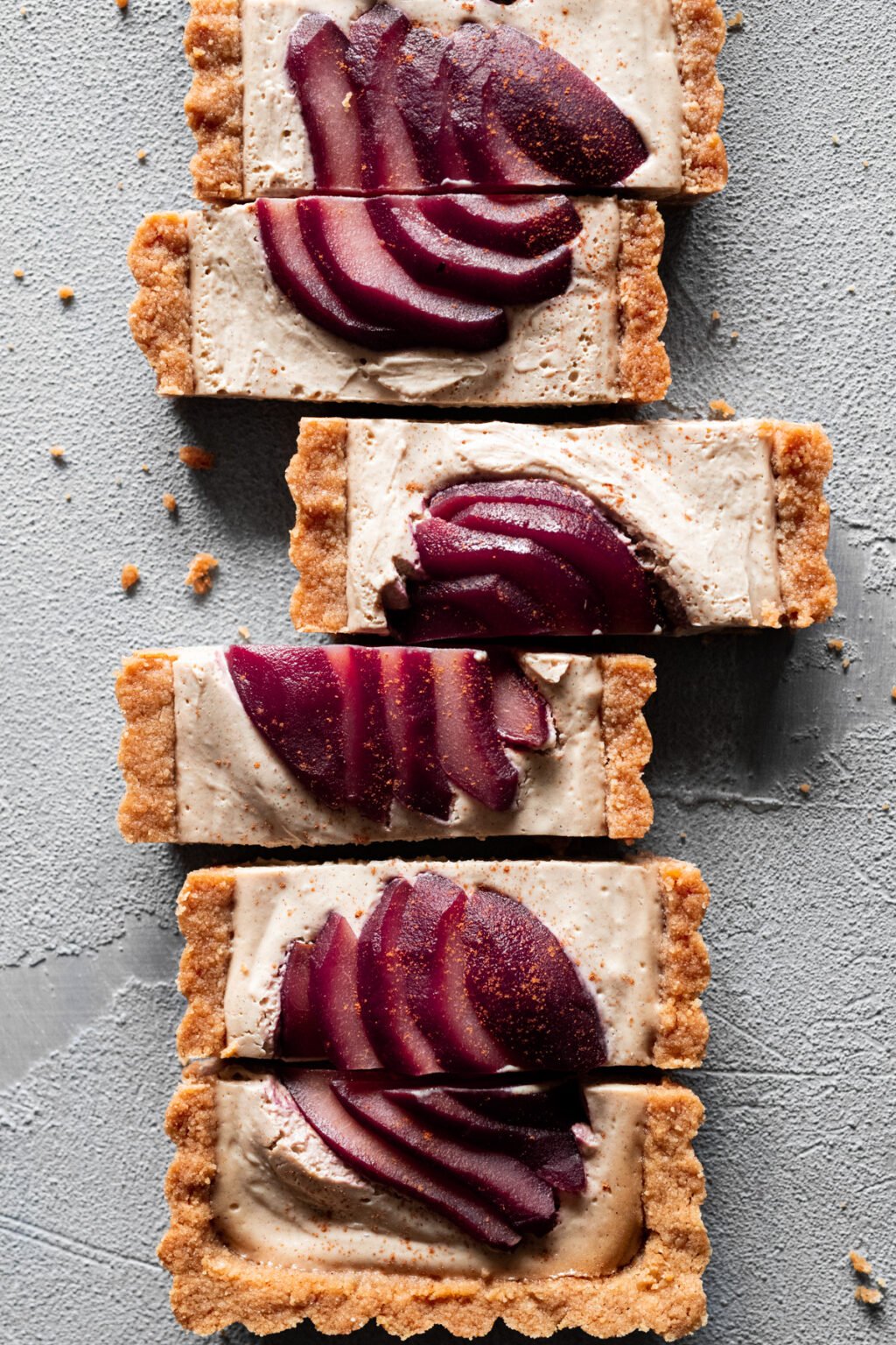 Vegan Poached Pear Tart • A Simple Pantry