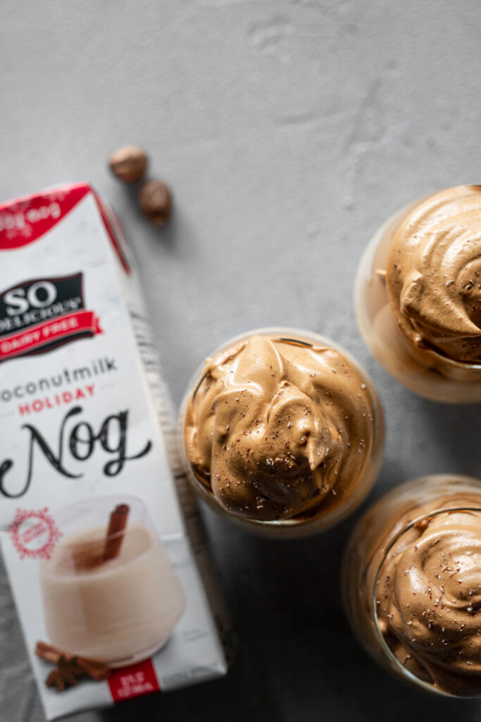 Fluffy Dalgona Coffee Nog • A Simple Pantry